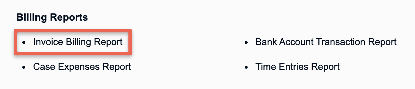 Invoice Billing Report - Billing History and Accounts Receivable ...